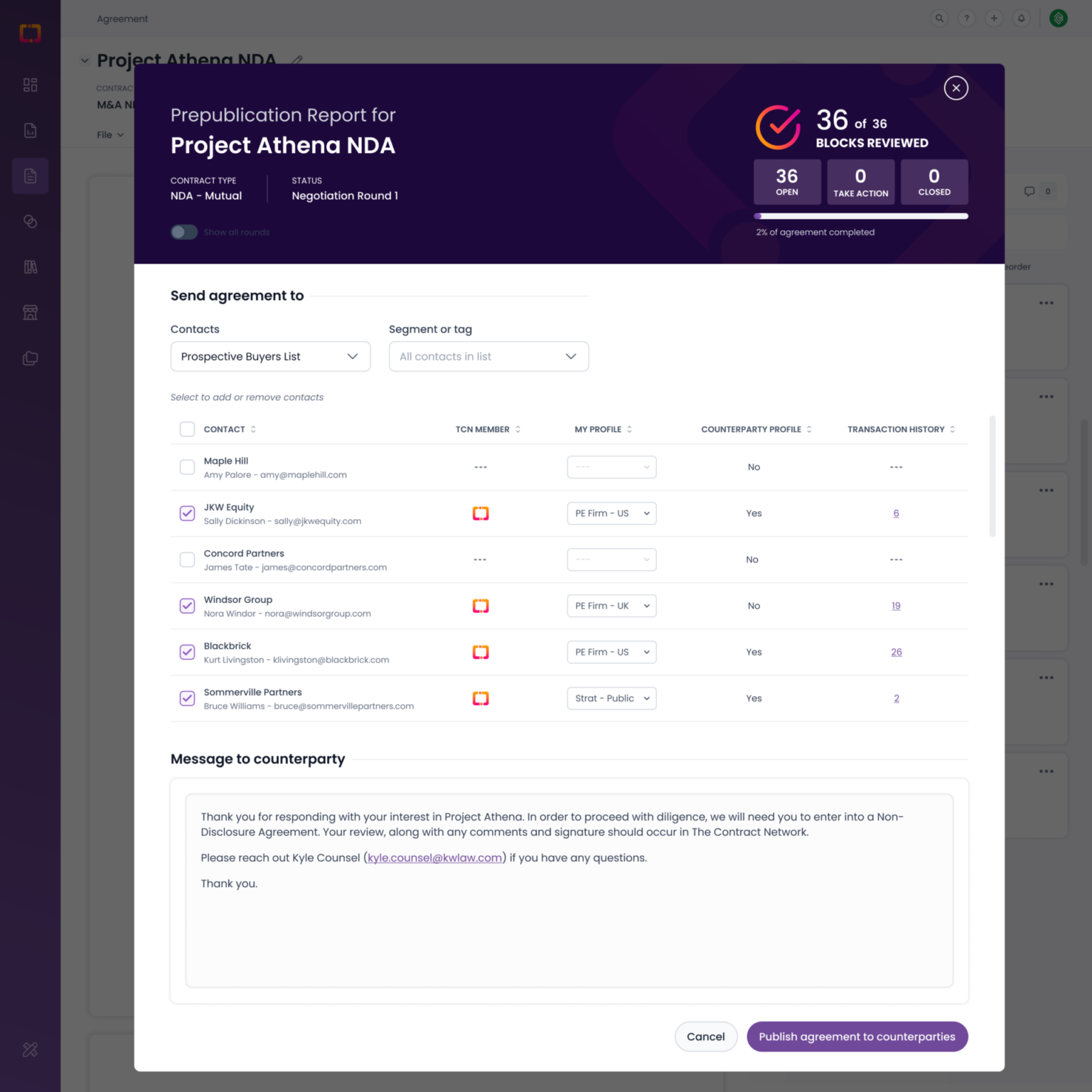Collaborative Contracting - The Contract Network
